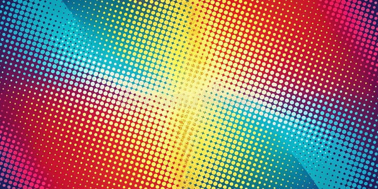 Retro Comic Pop Art Gradient Dotted Background Vibrant Halftone Design ...