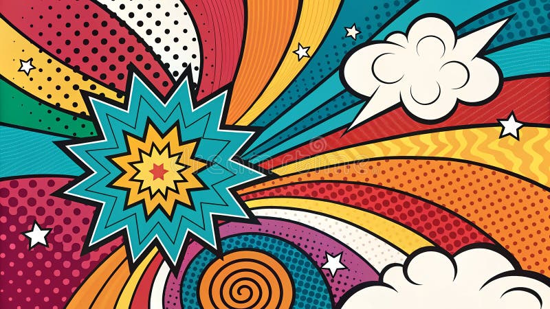 Retro Comic Style Color Pop Art Abstract Illustration Stock Photo ...