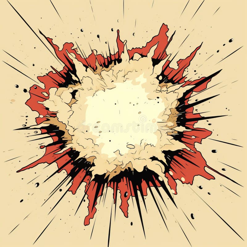 Retro Comic Style Explosion with Beige Supernova Stock Illustration ...