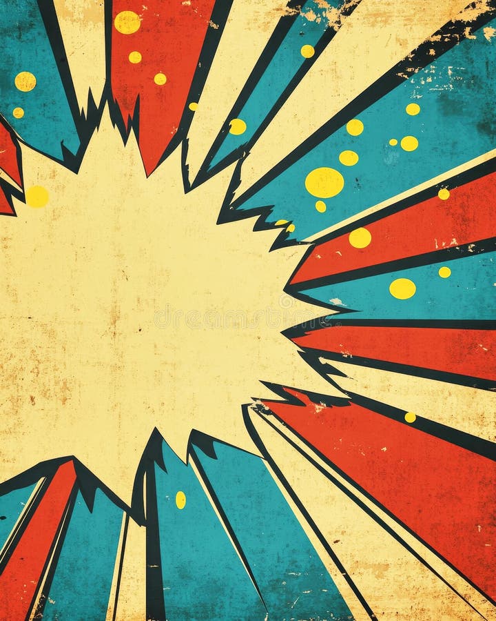 Retro Comic-style Poster Design Featuring Playful Graphics and Aged ...