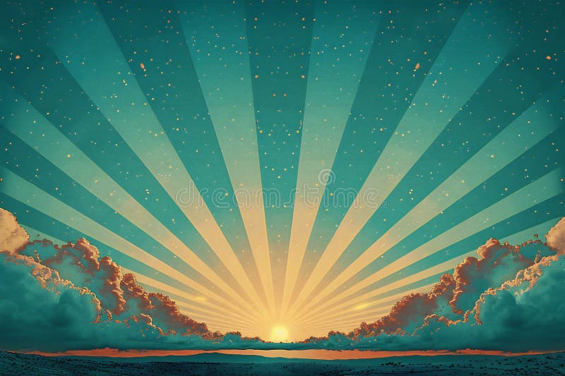 Retro Comic Sunburst Backgrounds Blue with Horizontal Lines and ...