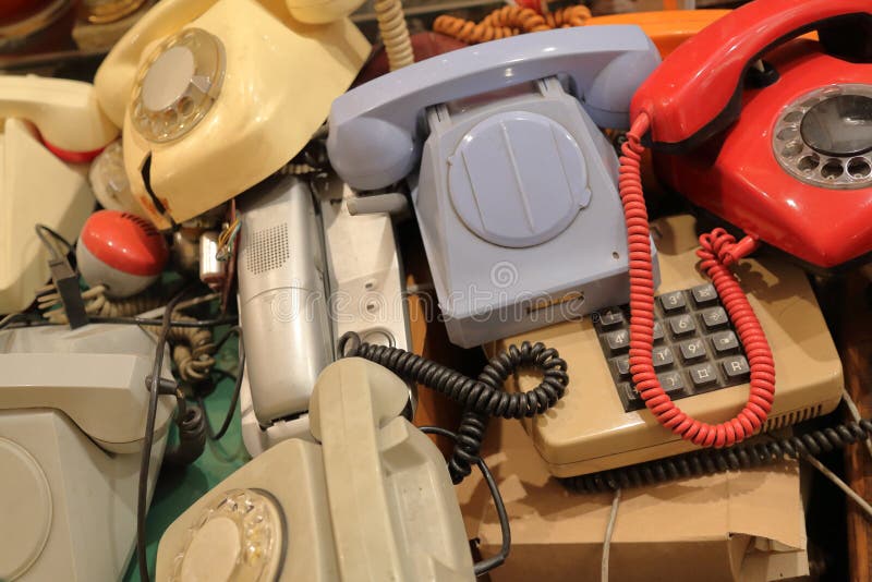 Retro Communication Devices Stock Photo - Image of classic, analog ...
