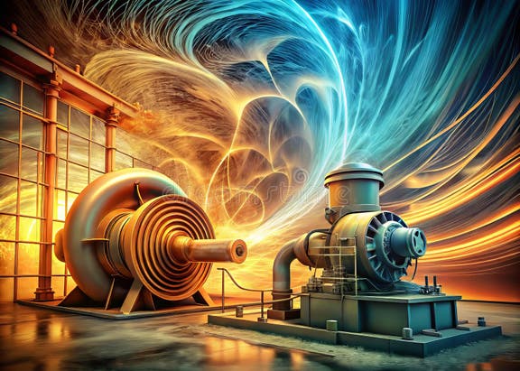 Retro Computational Fluid Dynamics Cfd Simulation Visualizing Flow Pump And Airflow Switch