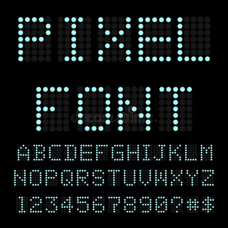 Pixel alphabet stock vector. Illustration of vintage - 30296639