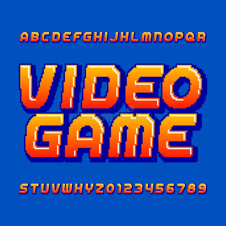 Retro Game Pixel Typography Stock Illustrations – 2,687 Retro Game ...