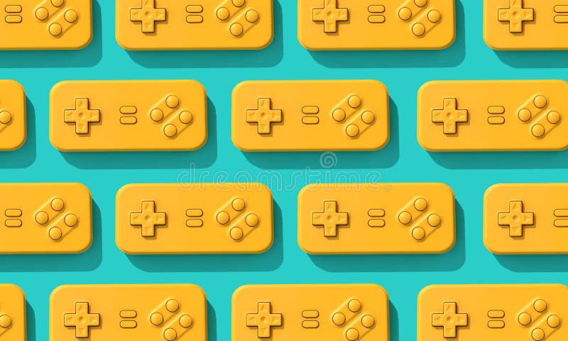 Computer Video Game Controller with Exploding Colourful Paint ...