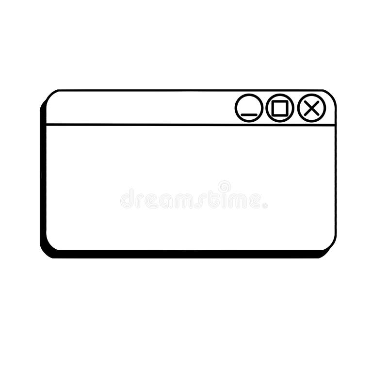 Retro computer interface. stock vector. Illustration of flat - 279165574