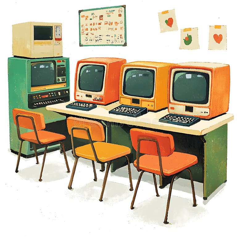 Computer Lab Setting Stock Illustrations – 1,840 Computer Lab Setting ...