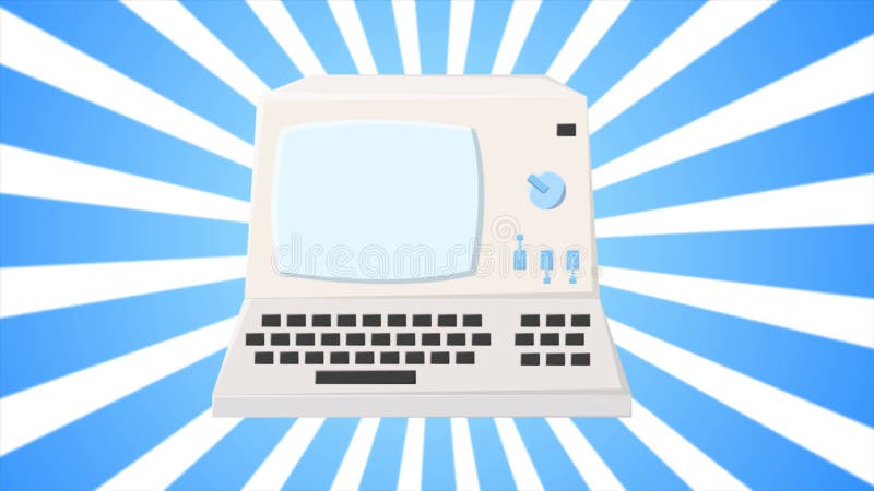 Retro Computer Coding Text Animation Typing Atlanta, CRT Monitor Style ...