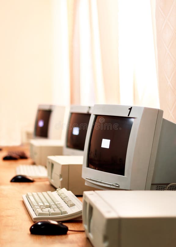 Retro computer room stock image. Image of device, hardware - 77667113