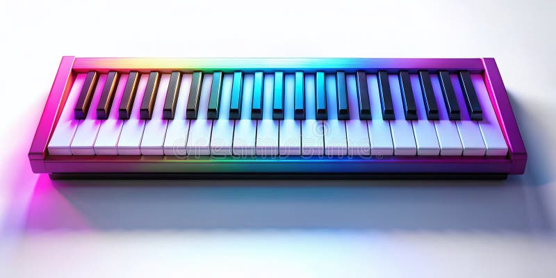 Retro Computing a Detailed Aerial View of an 80s Keyboard Outline ...