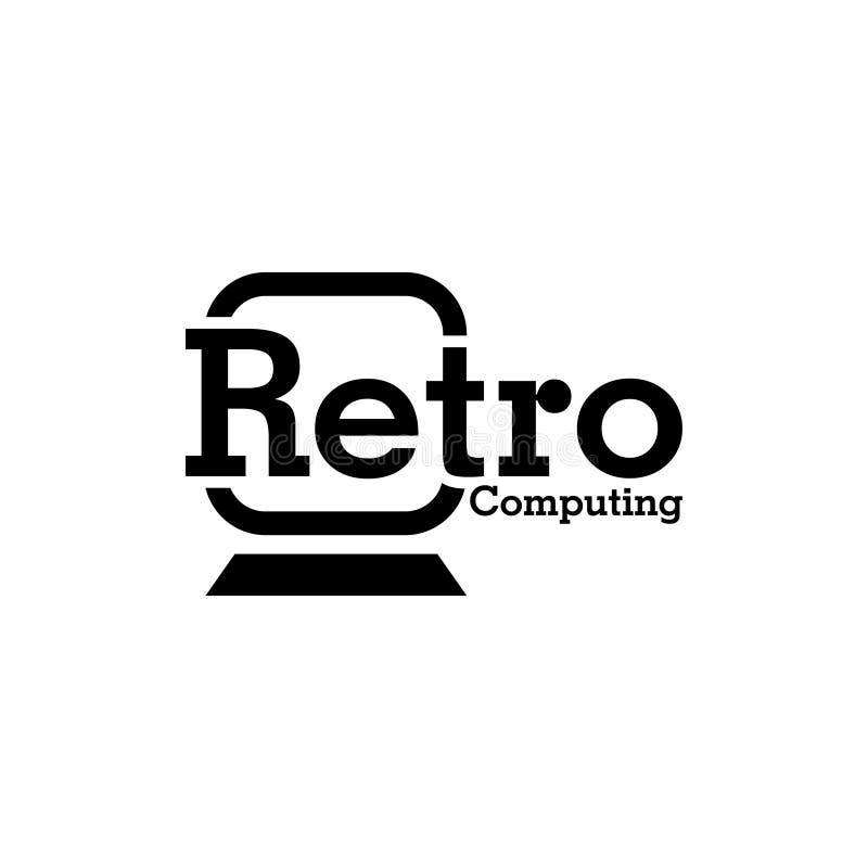 Retro Computing Text Creative Logo Design Template, Suitable for Your ...