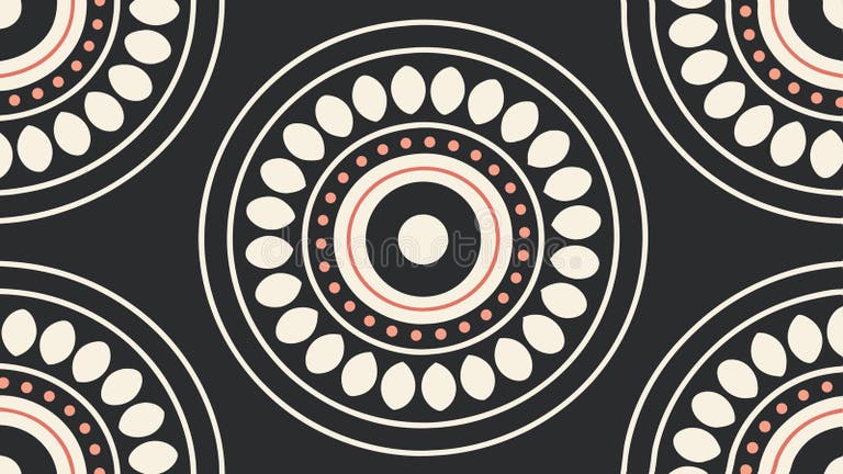 Retro Concentric Circle Pattern Vector Black, Vector Design Generative ...
