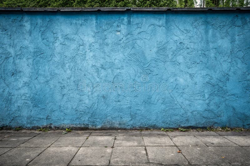 Blue Cement Wall with Abstract Retro Pattern Stock Illustration ...