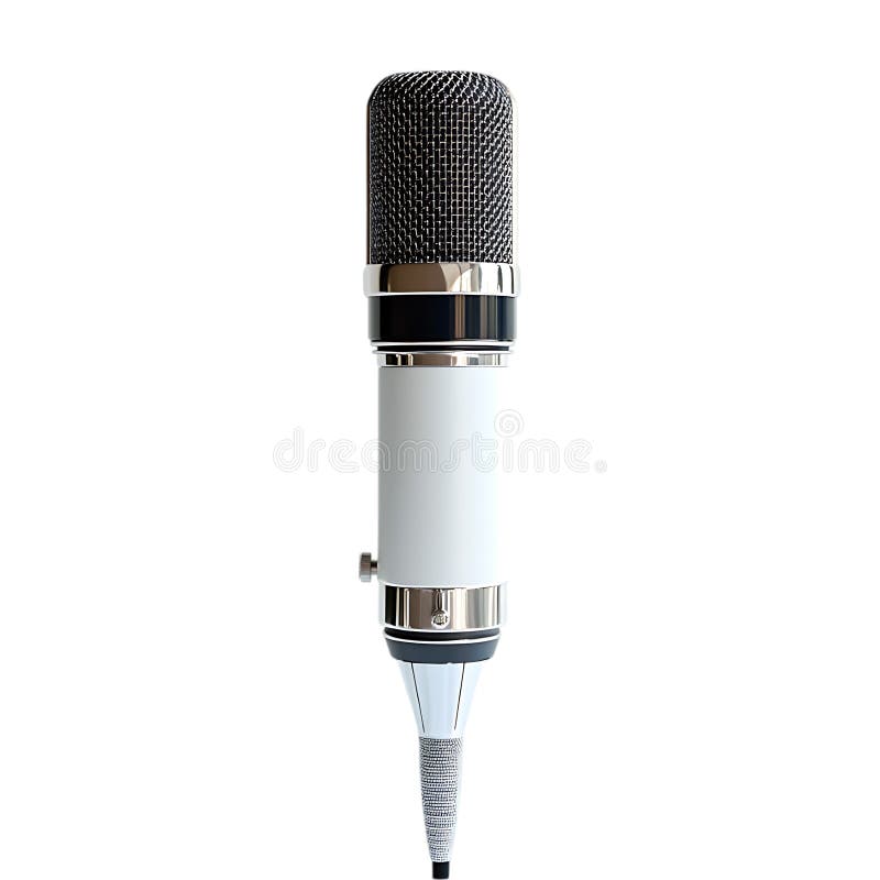 Retro Condenser Microphone Studio Recording Mic on Transparent ...