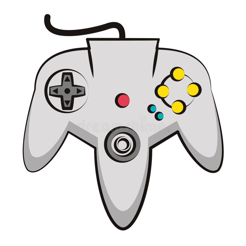 Retro console gamepad stock vector. Illustration of device - 144454141