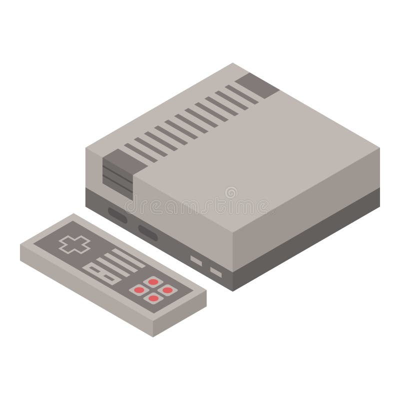 Retro Console Icon, Isometric Style Stock Vector - Illustration of ...
