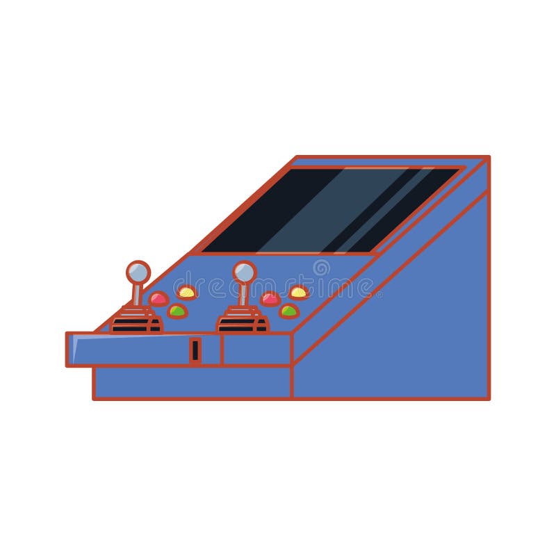Retro Console Video Game Machine Stock Illustration - Illustration of ...
