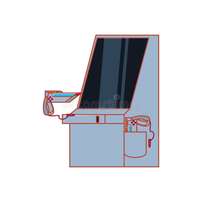 Retro Console Video Game Machine Stock Illustration - Illustration of ...