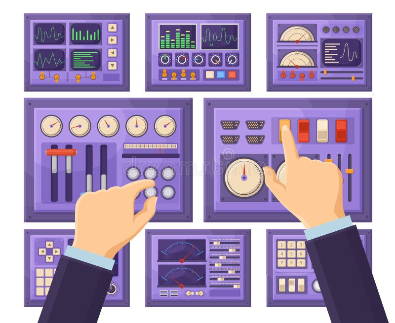 Retro control panel stock vector. Illustration of equipment - 32722858