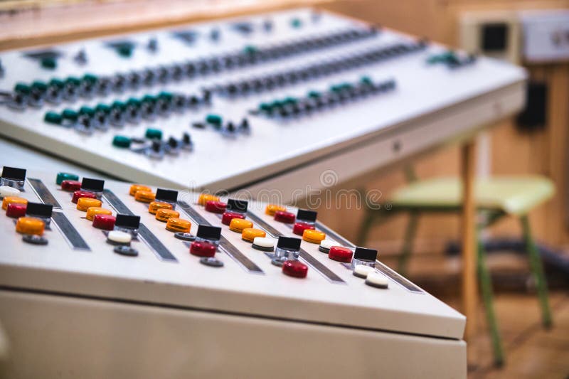 Retro Control Panel Colorful Switches Buttons Stock Photos - Free ...
