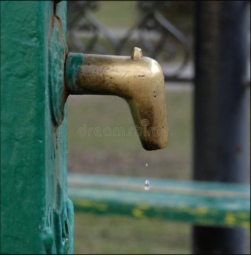 Old Water Tap with a Bronze Tube Stock Image - Image of pump, vintage ...