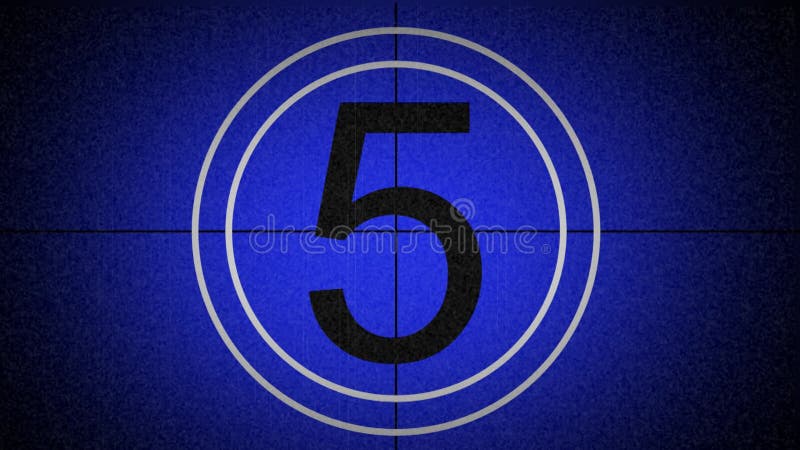 Retro Countdown, Old Movie Countdown, Blue Background Stock Video ...