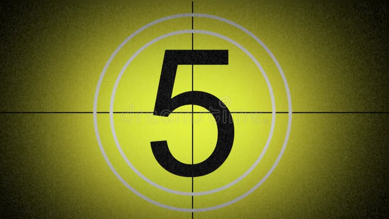 Retro Countdown, Old Movie Countdown, Yellow Background Stock Footage ...