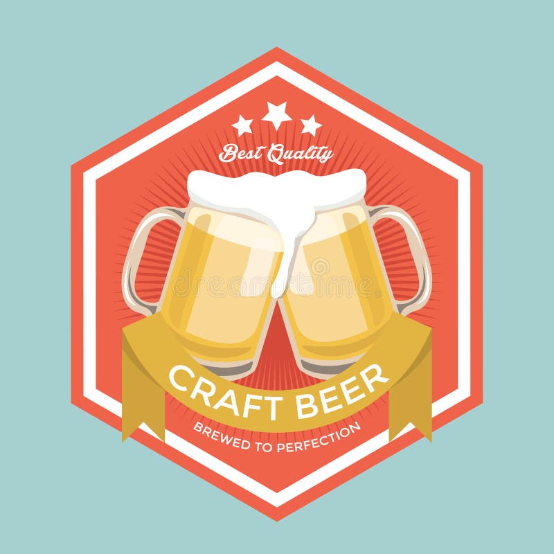Retro Craft Beer Sign stock vector. Illustration of beverage - 51092999