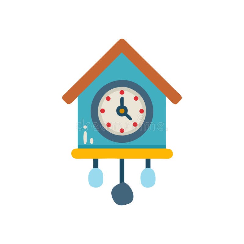 Retro Cuckoo Clock Icon stock vector. Illustration of graphic - 351574110