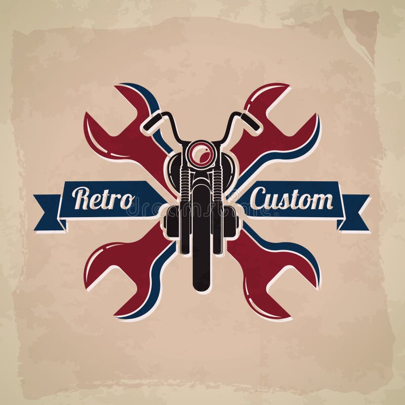 Retro Custom. Vector Illustration Decorative Design Stock Vector ...