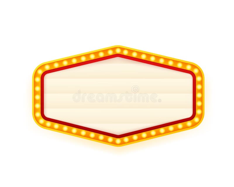 Retro 3d Advertising with Retro Lightbox on Background for Banner ...