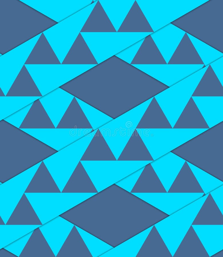 Retro 3D Blue Stripes with Triangles Crossed Stock Vector ...