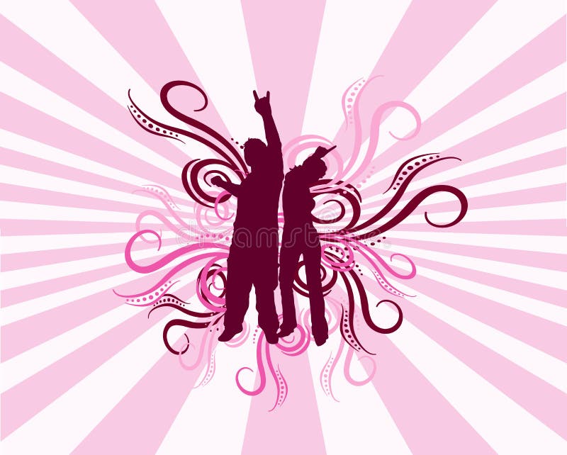 Retro dancers stock vector. Illustration of retro, dancing - 750174