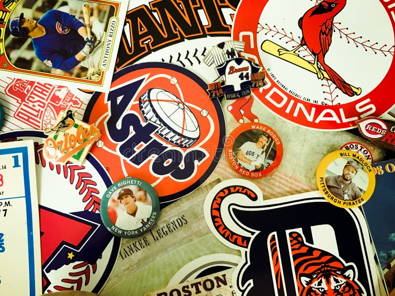 Major League Baseball Stickers Editorial Stock Photo - Image of redsox ...