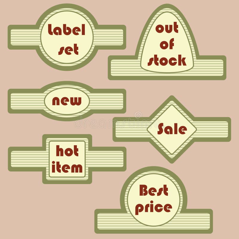 Set of decorative labels. stock vector. Illustration of labels - 30725129
