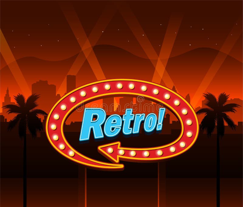 Retro Design Banner Big City Event Stock Vector - Illustration of retro ...