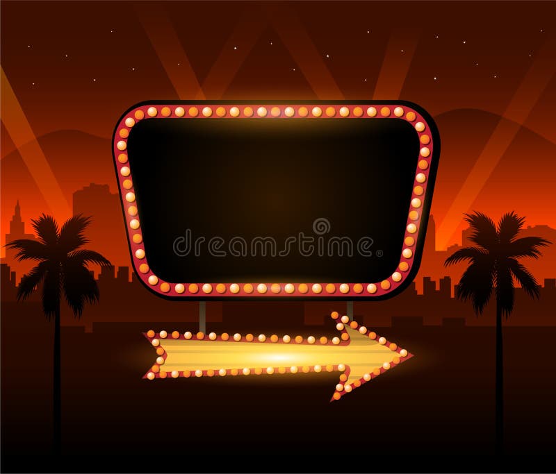 Retro Design Banner Big City Event Stock Vector - Illustration of event ...