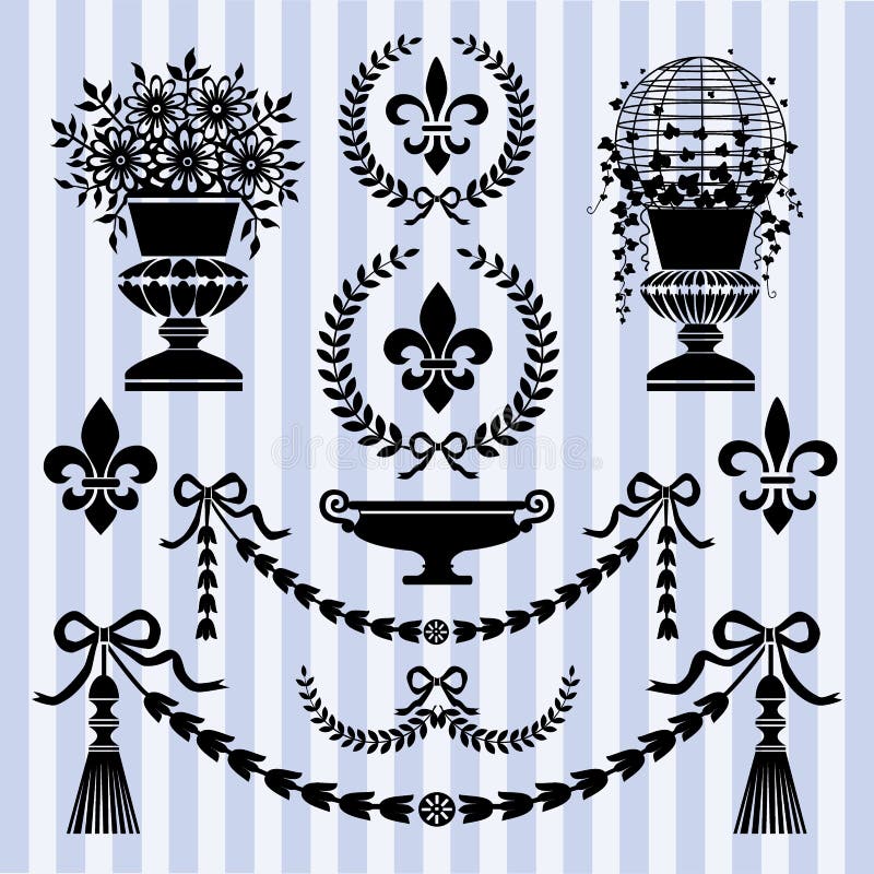 Retro design elements stock vector. Illustration of decoration - 15967567