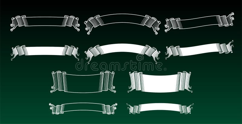 A Retro Design Horizontal Label Set Stock Vector - Illustration of ...