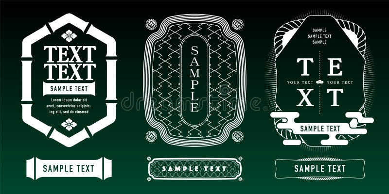 A Retro Design Label Set.one Tone Design Stock Vector - Illustration of ...