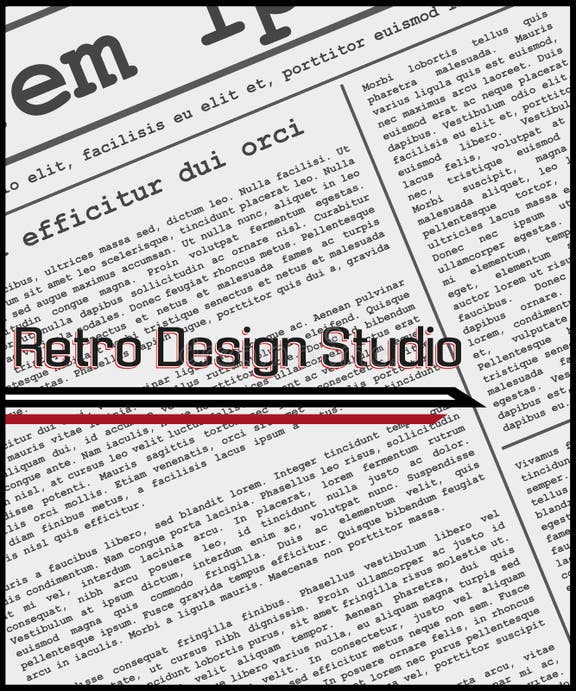 Retro Design Studio stock vector. Illustration of logos - 50386836