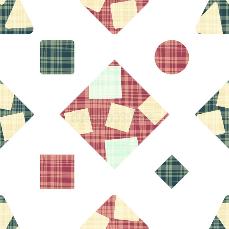 Retro Design Textile with Geometric Shapes. Stock Vector - Illustration ...