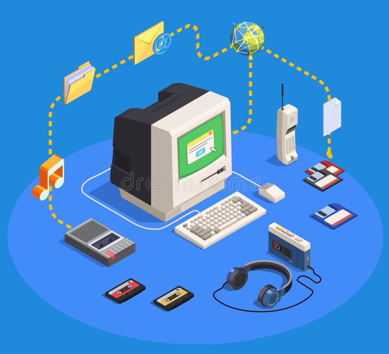 Retro Device Poster stock vector. Illustration of design - 80349532