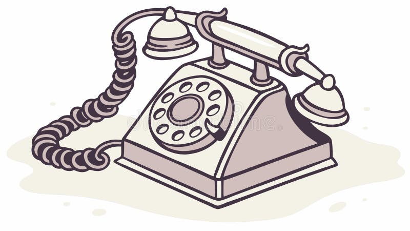 Retro Dial Telephone. Timeless Communication and Design, Vector Design ...
