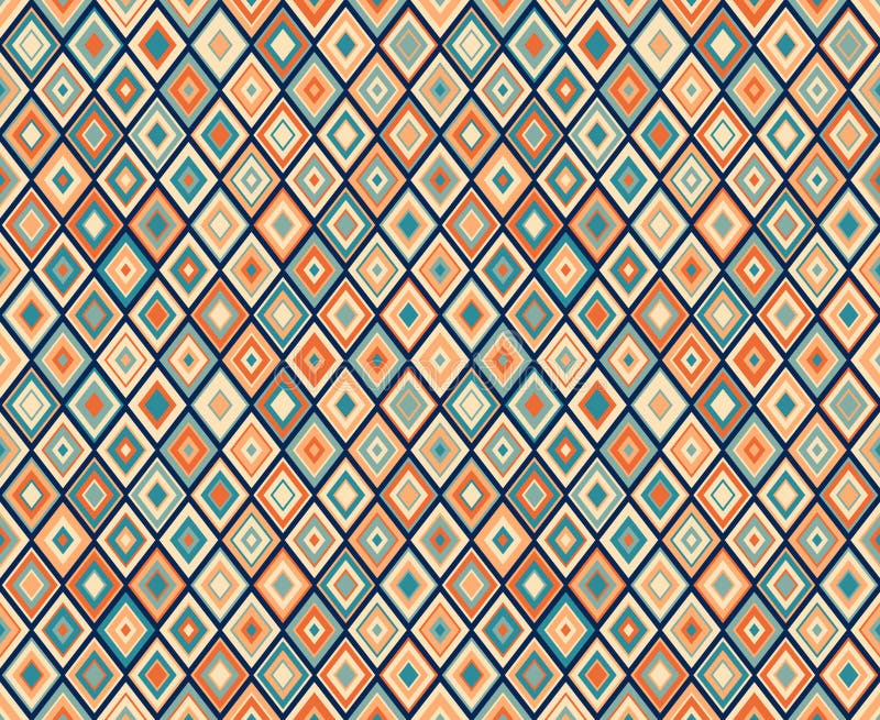 Retro Diamond. Geometric Seamless Pattern, Texture for Textile Print ...