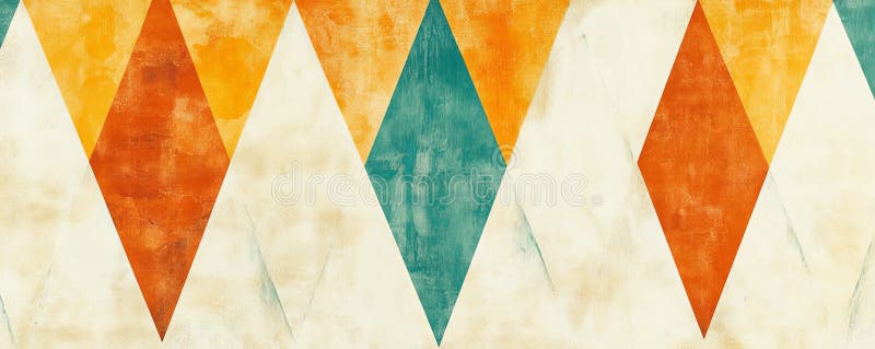 Retro Diamond Pattern Textured Wall Art Stock Illustration ...