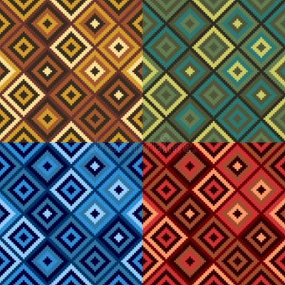 Retro Diamond Quilt Pattern Stock Vector - Illustration of diamond ...