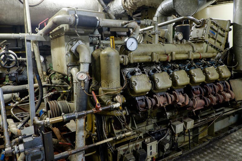 Retro Diesel Del Motore Dell'astronave Fotografia Stock - Immagine di ...