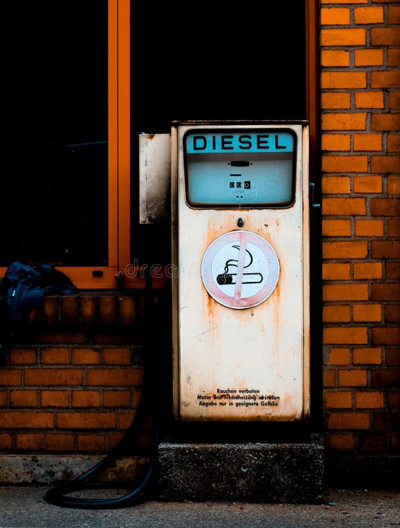Retro diesel gas station stock image. Image of transport - 3662937